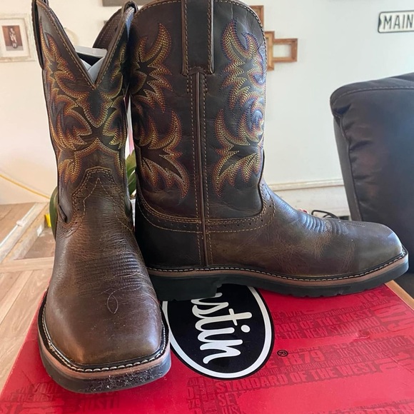 Justin Boots | Shoes | Justin Steel Toe Boots Brand New Only Tried On ...